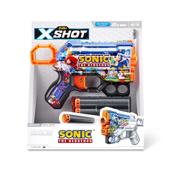 Nerf | Toys | Xshot Sonic Mega Menace Skins Toy Dart Blaster By Zuru ...
